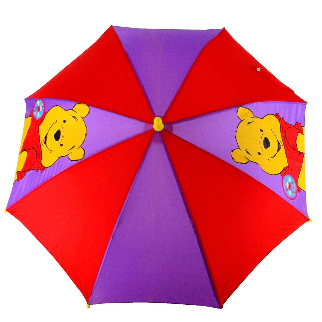 Vintage 90s Child Size Winnie the Pooh Hunny Bunch Colorblock Umbrella ...