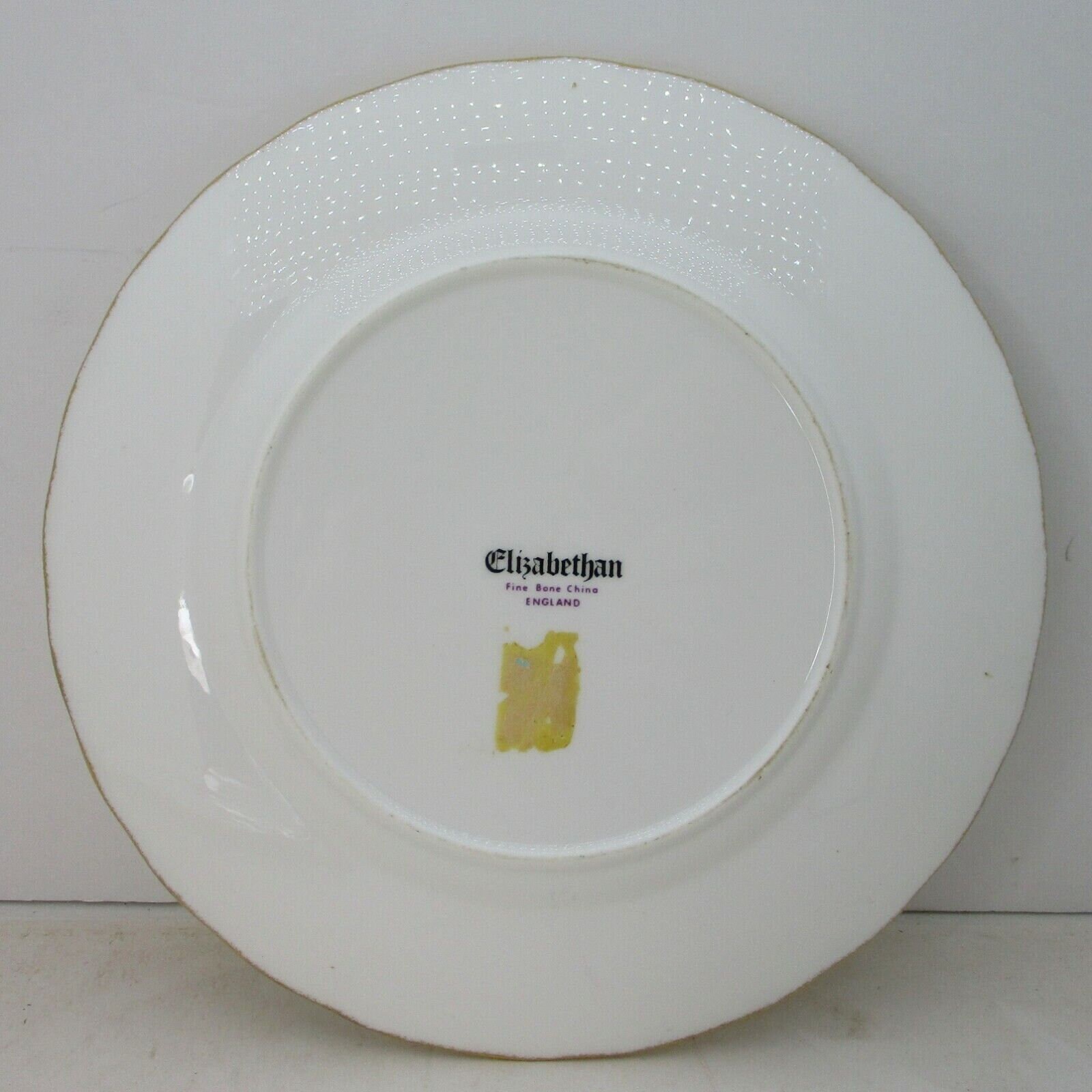 Vtg Elizabethan 8" Plate Gold Trim Rose Thistle Flowers Fine Bone China ...