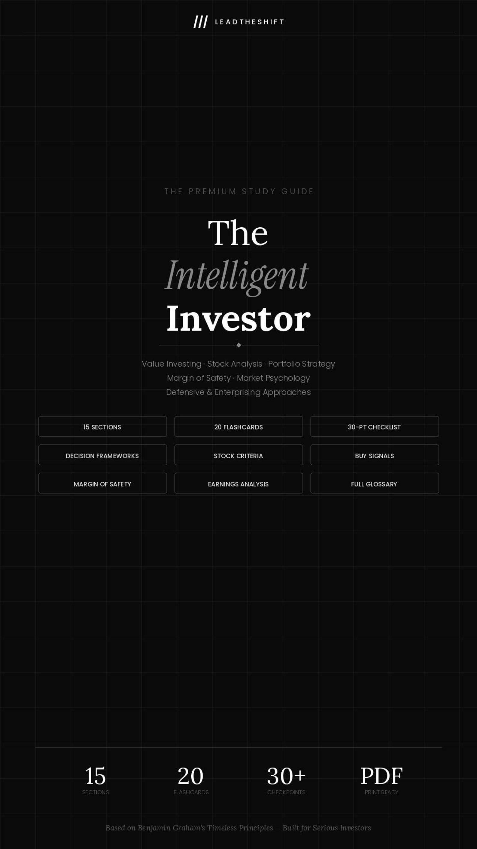 The Intelligent Investor Guide | Stock Market Investing Course PDF ...