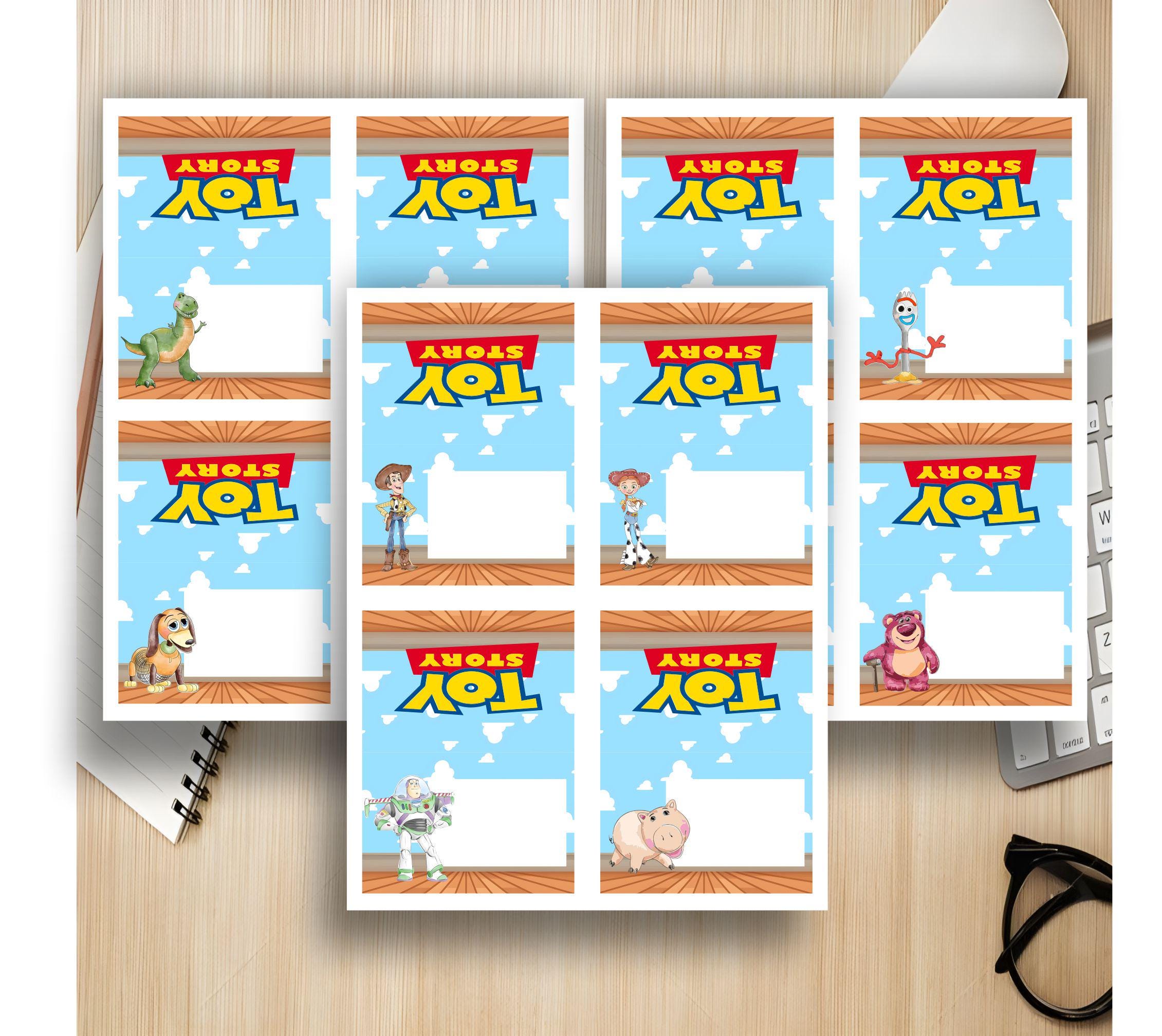 Toy Story Food Tent Birthday Party Place Card Woody Buzz Lightyear ...