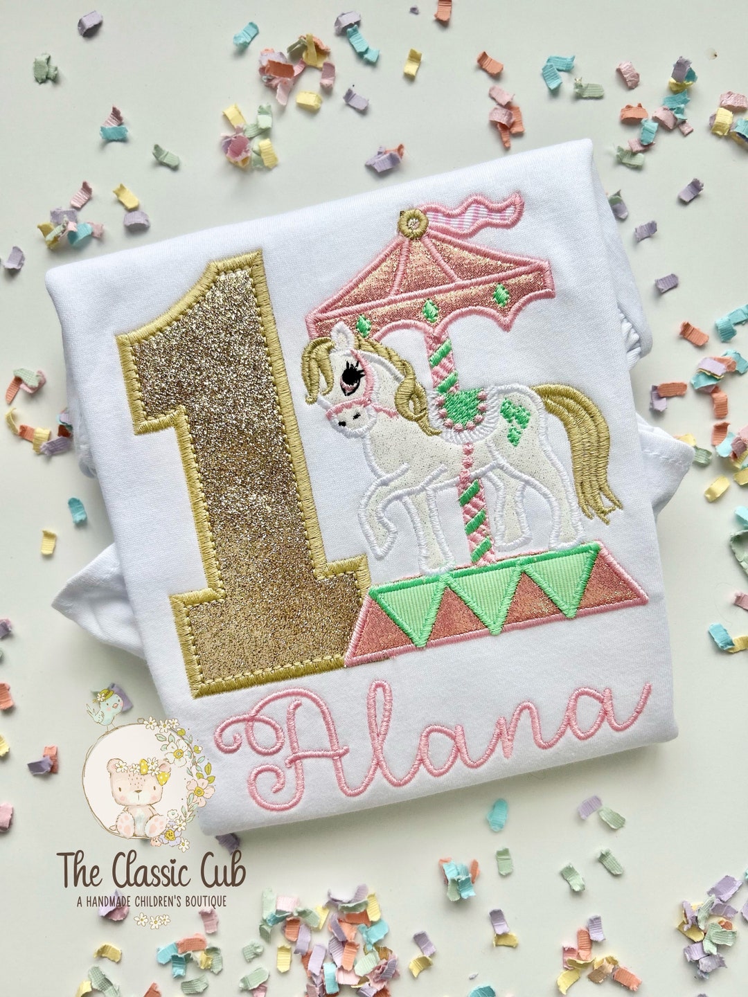 Carousel Theme Birthday Shirt or Bodysuit | Any Age - Etsy