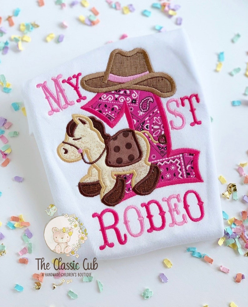 My First Rodeo Cowgirl Theme Birthday Shirt or Bodysuit - Etsy
