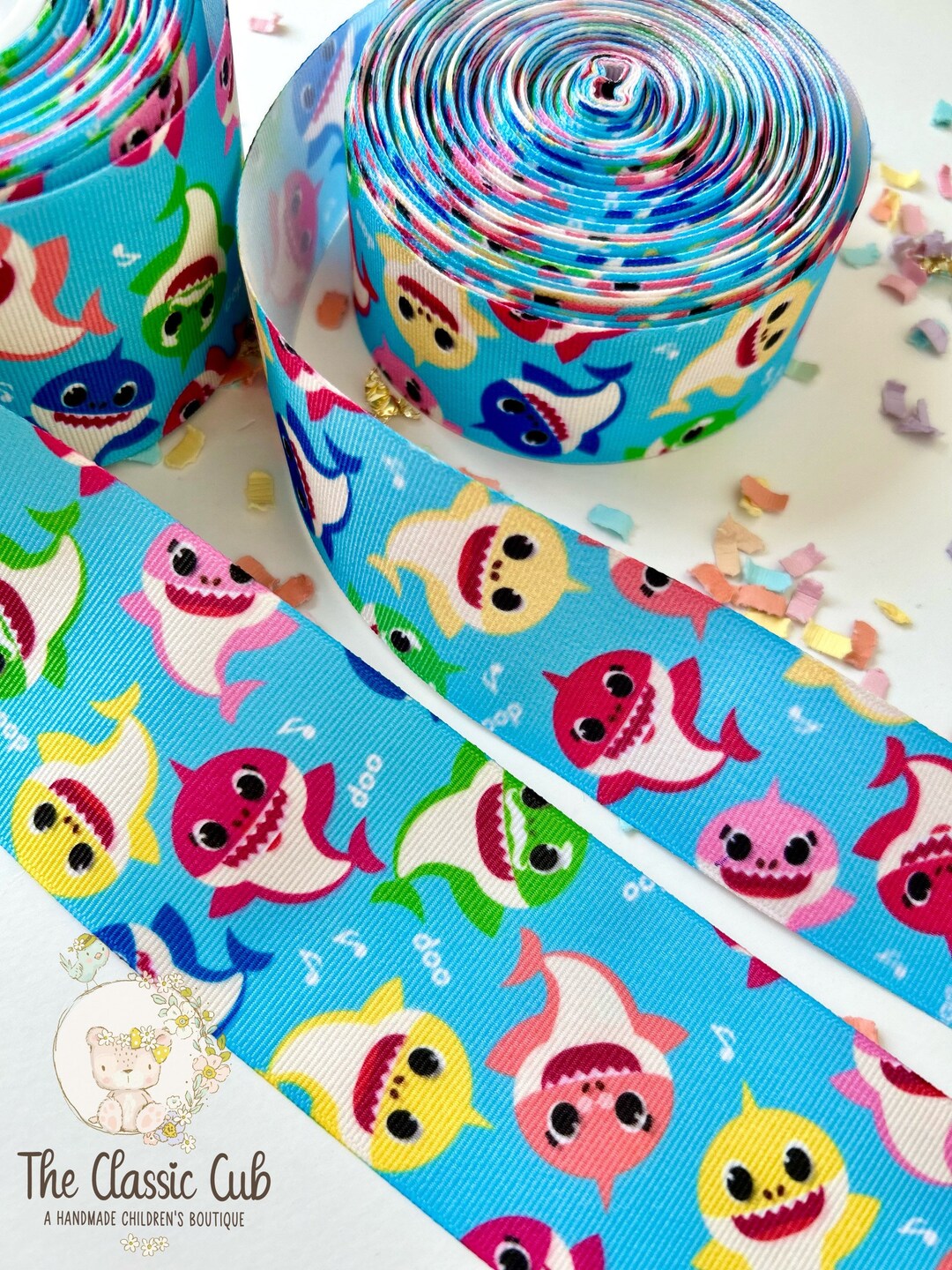 Baby Shark Ribbon, Musical Sharks Ribbon - Etsy