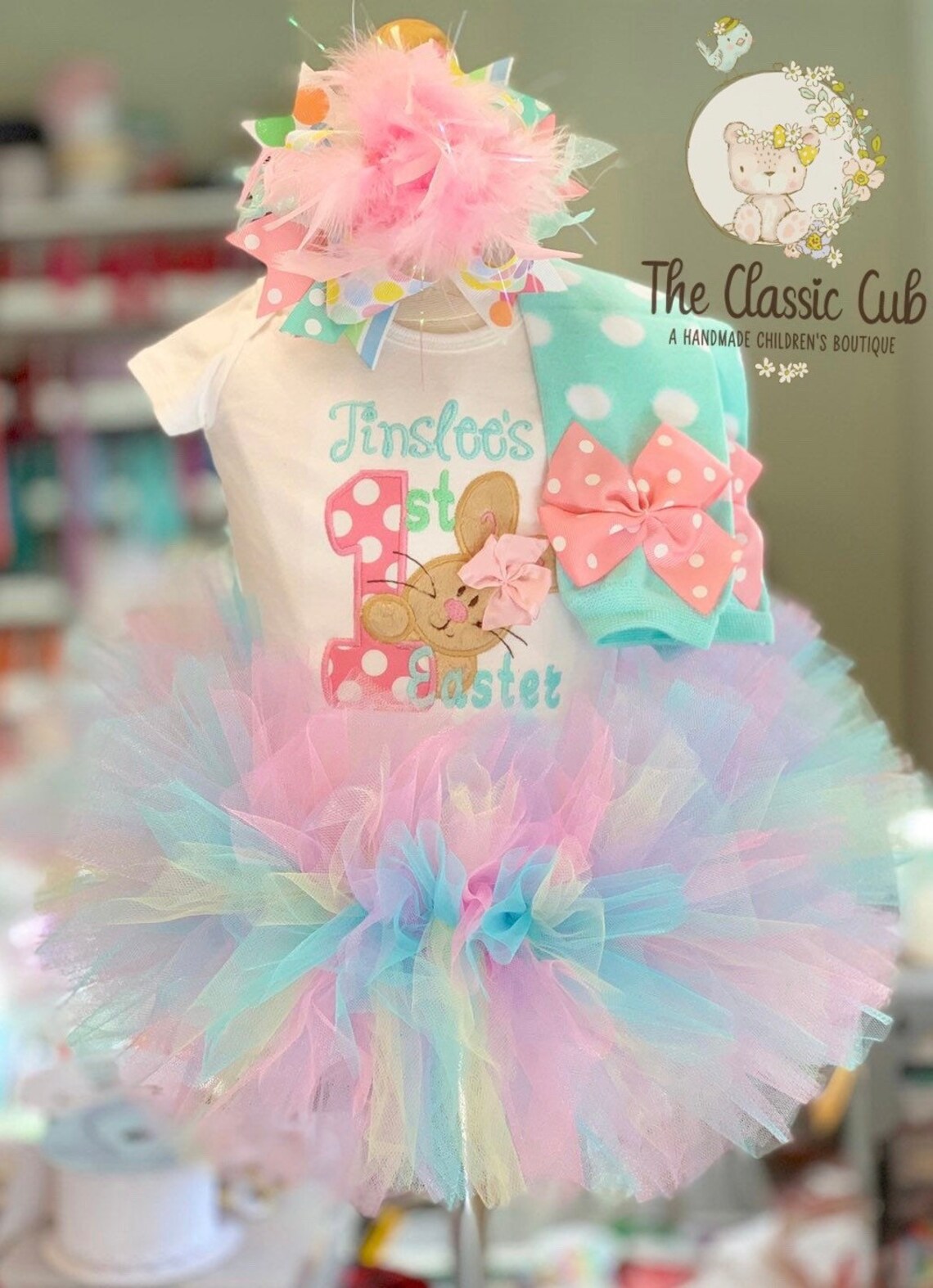 My 1st Easter Tutu Outfit for Girls, First Easter Bunny Outfit - Etsy