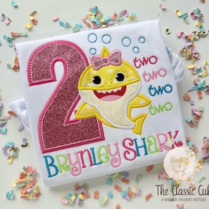 Baby Shark Two Two Theme Birthday Shirt for Girls - Etsy