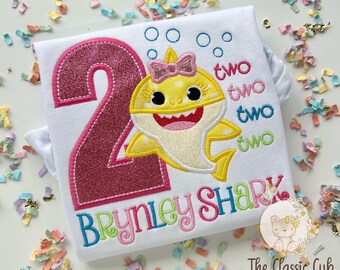 Baby Shark Two Two Theme Birthday Shirt for Girls - Etsy