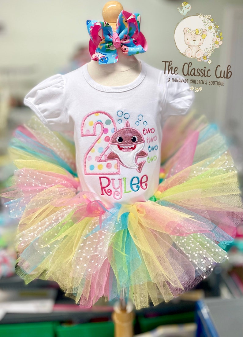 Baby Shark Two Two Theme Birthday Shirt or Bodysuit for Girls - Etsy