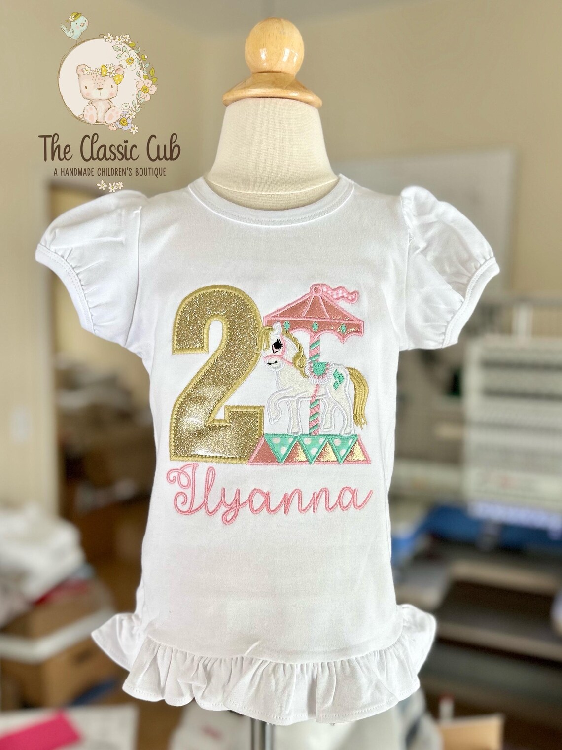 Carousel Theme Birthday Shirt or Bodysuit | Any Age - Etsy