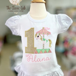 Carousel Theme Birthday Shirt or Bodysuit | Any Age - Etsy