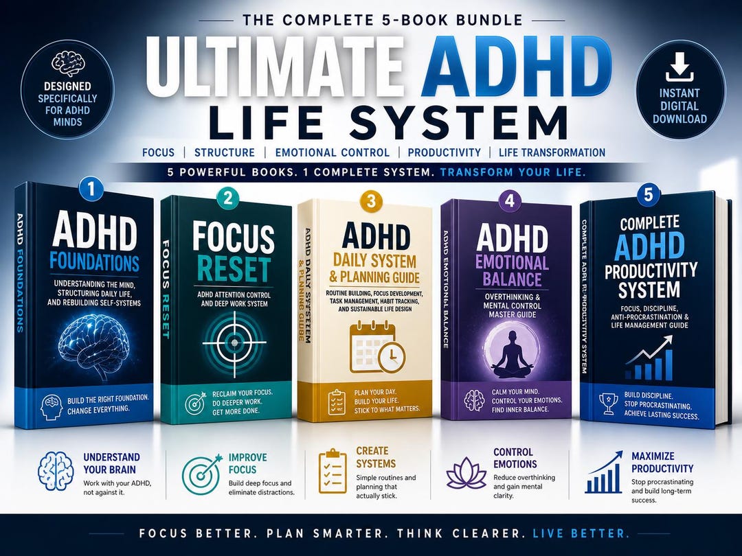Ultimate ADHD Life System Bundle – Focus, Planning, Emotional Control ...