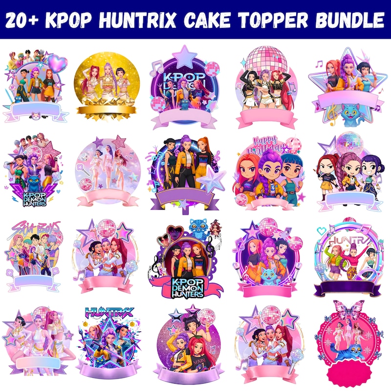 Huntrix Cake Toppers - Etsy