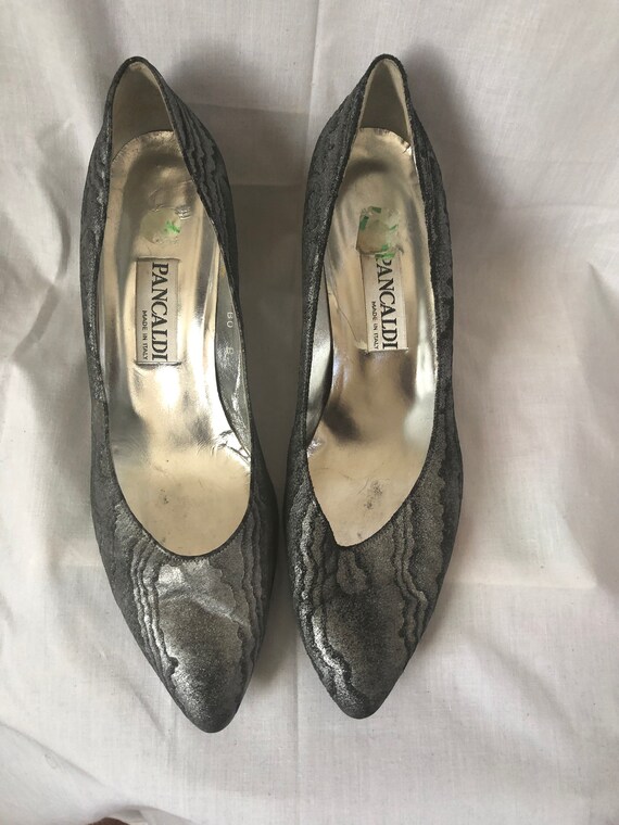 Silver Metallic Pancaldi pumps - Gem