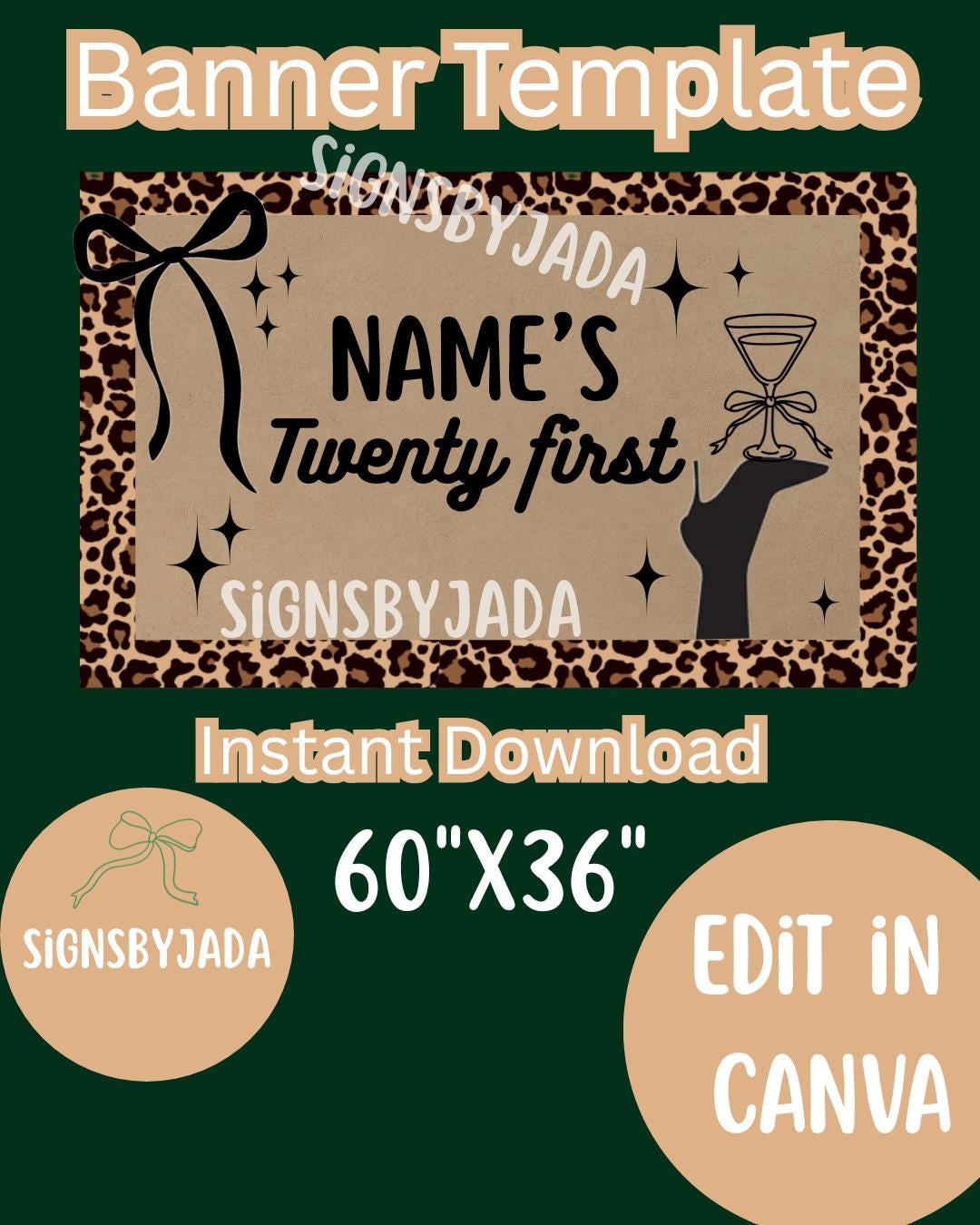 Birthday Banner Digital Template - Etsy