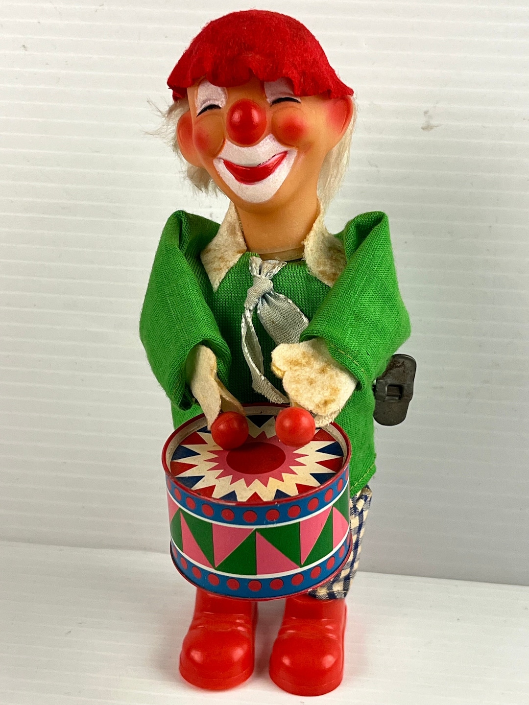 Vintage Mechanical Wind up Drumming Clown - Etsy