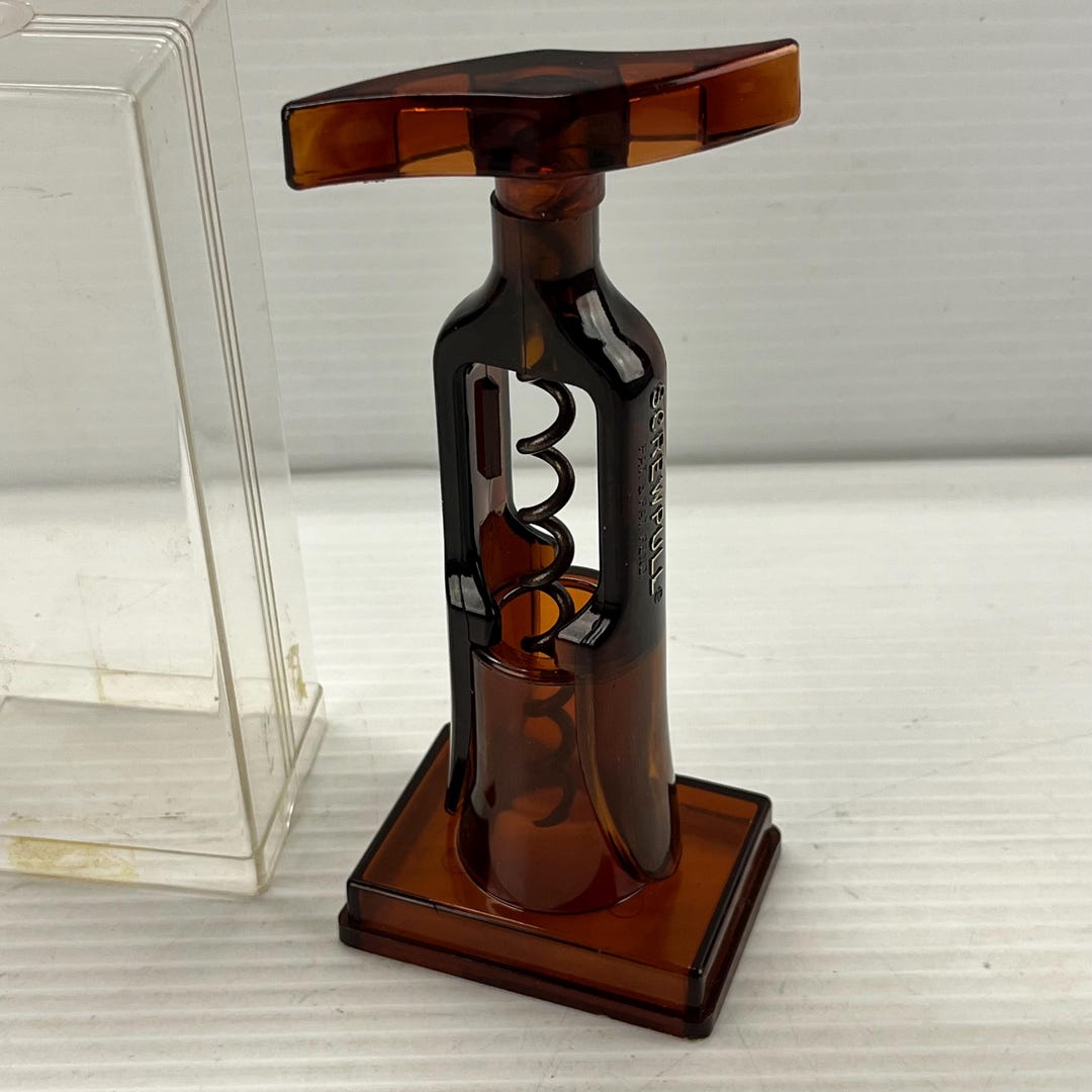 Herbert Allen Screwpull Amber Acrylic Cork Remover - Vintage Mid ...