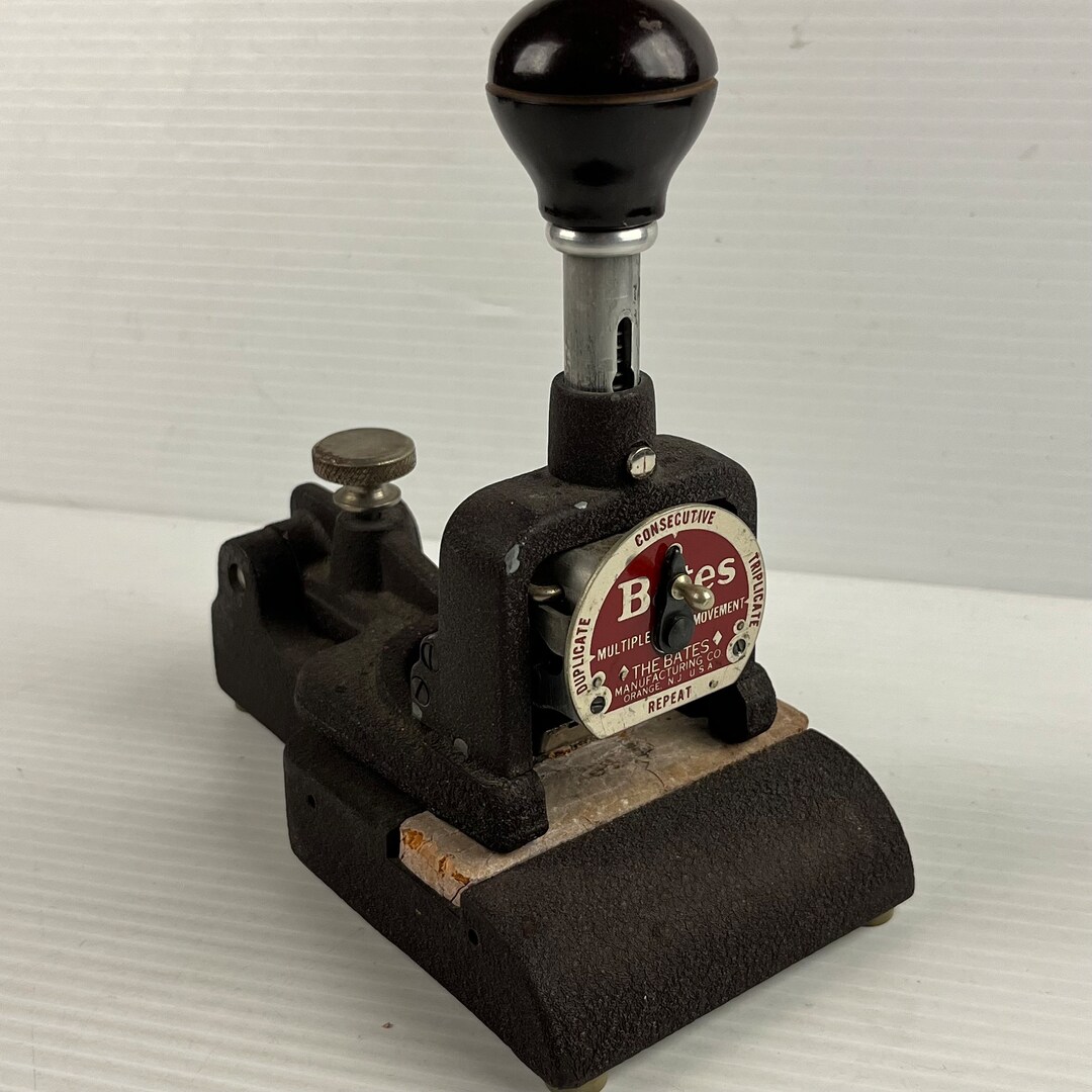 Vintage Bates Multiple Movement Numbering Machine Stamp the Bates ...