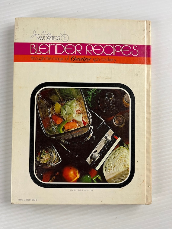 Blender Recipes by Joan Oster vintage Hardback Book 1977 - Etsy
