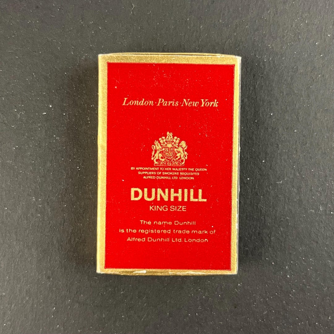 Dunhill King Size Filter Cigarettes / Heliopolis Sheraton Hotel, Cairo ...