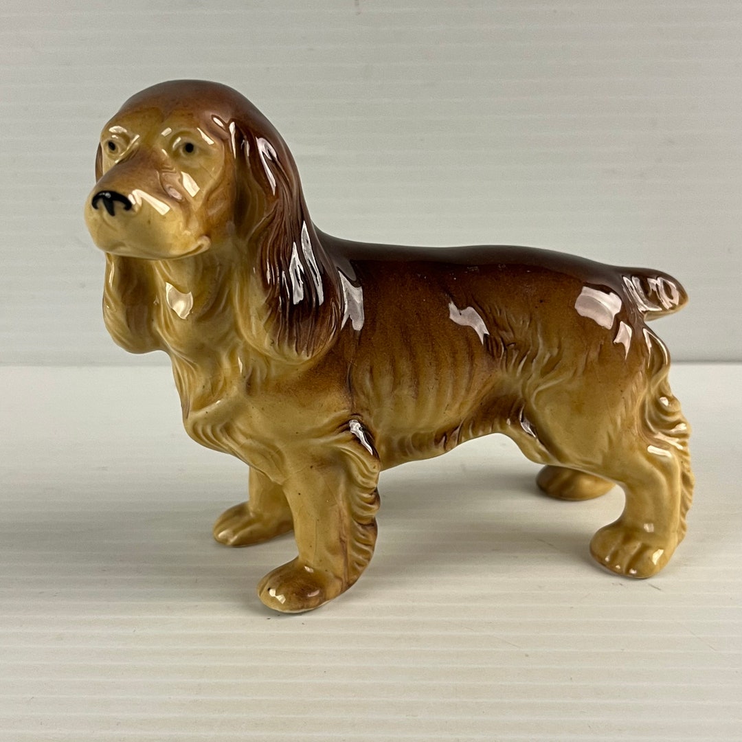 Vintage Cocker Spaniel Dog Standing Ceramic Figurine Made in Japan - Etsy