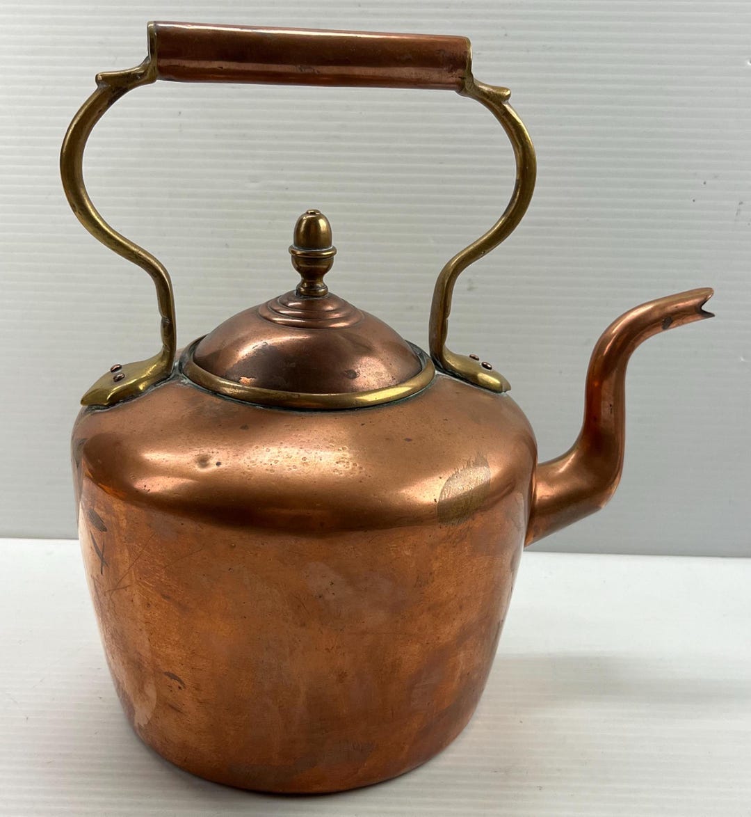 Vintage Copper Tea Kettle With Copper Handle - Heavy Handmade - Etsy