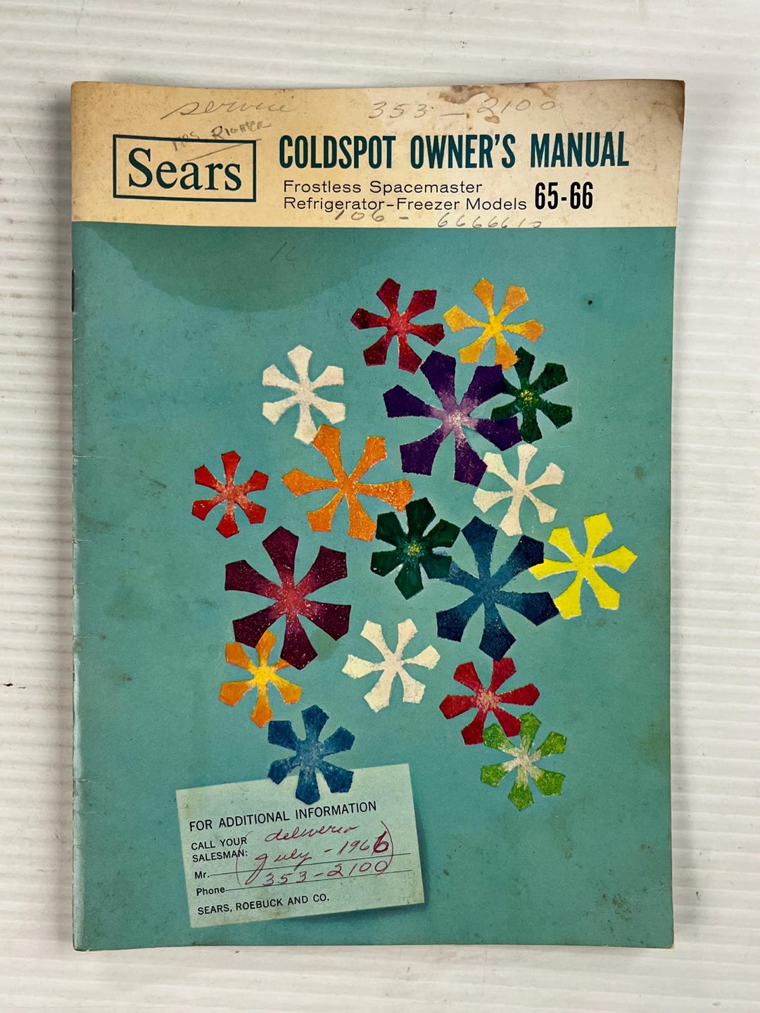 Sears Coldspot Owner's Manual – Refrigerator-freezer Models (vintage ...
