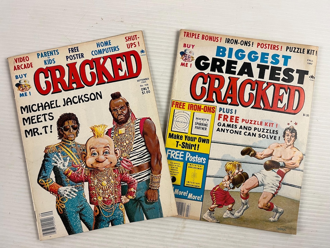 Cracked Magazines lot of Two Vintage 1980s Majors Magazine - Etsy