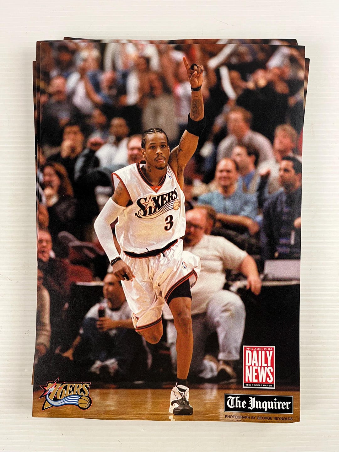 Vintage Philadelphia 76ers Sixers - Allen Iverson Cardstock Poster ...