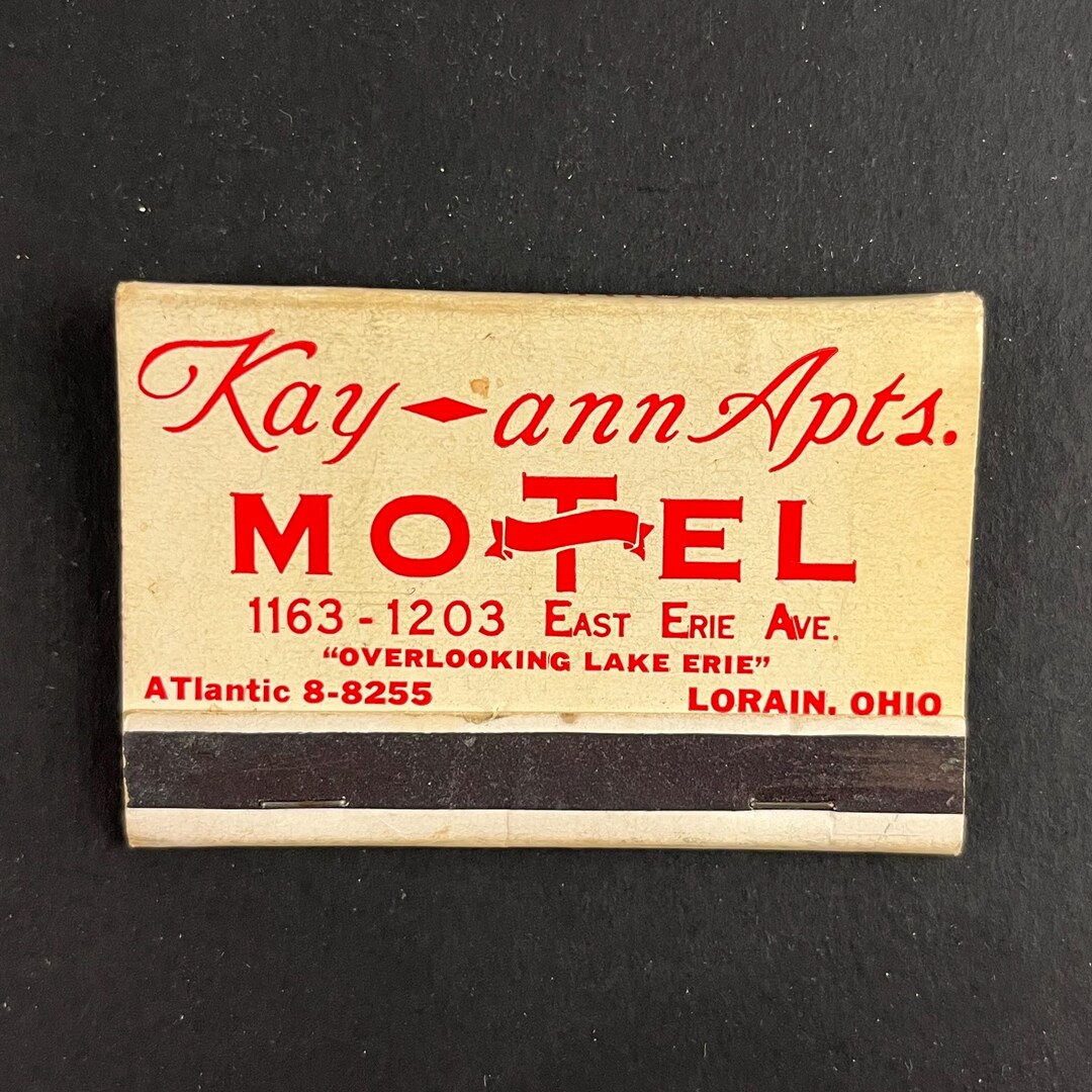 Kay Ann Apartments Motel - Lorain, Ohio - Lake Erie - Vintage Matchbook ...