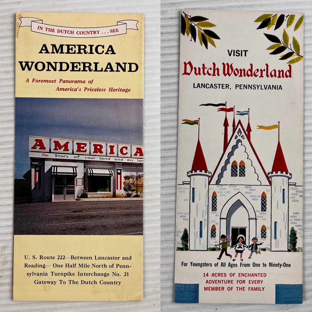 Two Vintage Brochures – Dutch Wonderland and America Wonderland ...