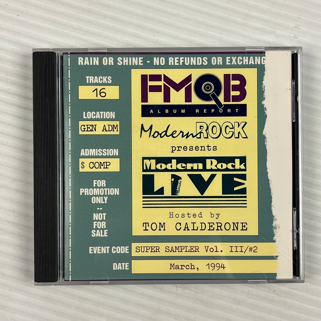 FMQB Modern Rock CD Sampler Vol. III 1994 Compilation Friday Morning ...