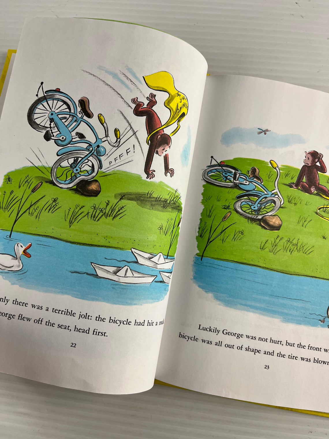 Curious George Rides a Bike by H.A. Rey vintage Hardback - Etsy