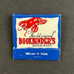 The Old Original Bookbinders, Sea Food Restaurant, 125 Walnut St ...