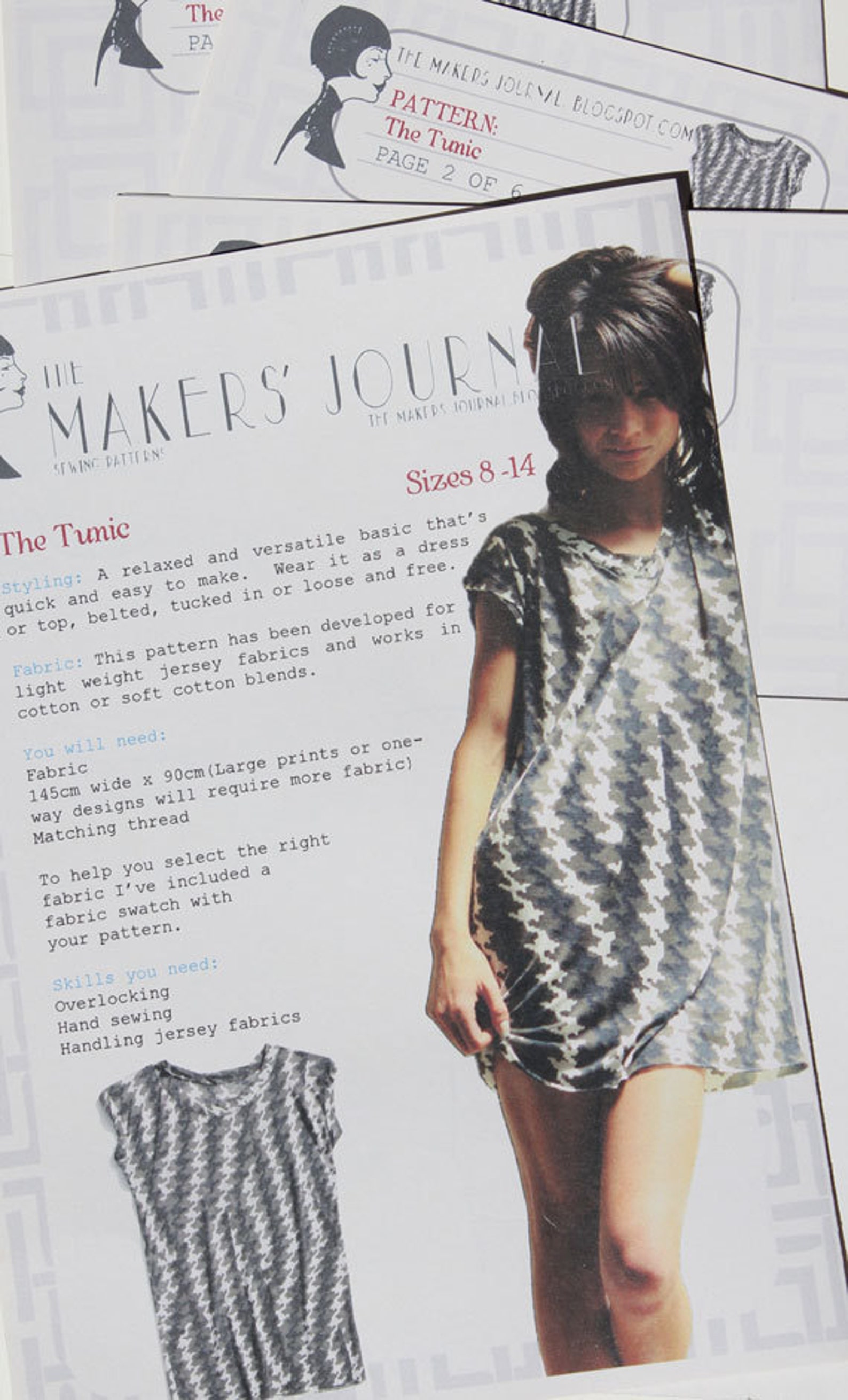 Casual Easy to Make Tunic Top or Dress SEWING PATTERN for Light Weight ...