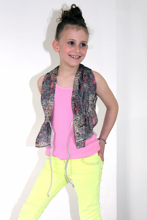 Little Girls Freddie Vest SEWING PATTERN With Gathered Front | Etsy