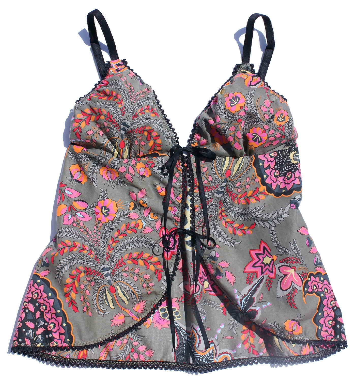 Lingerie Style Woven Camisole SEWING PATTERN With Ribbon Ties - Etsy ...