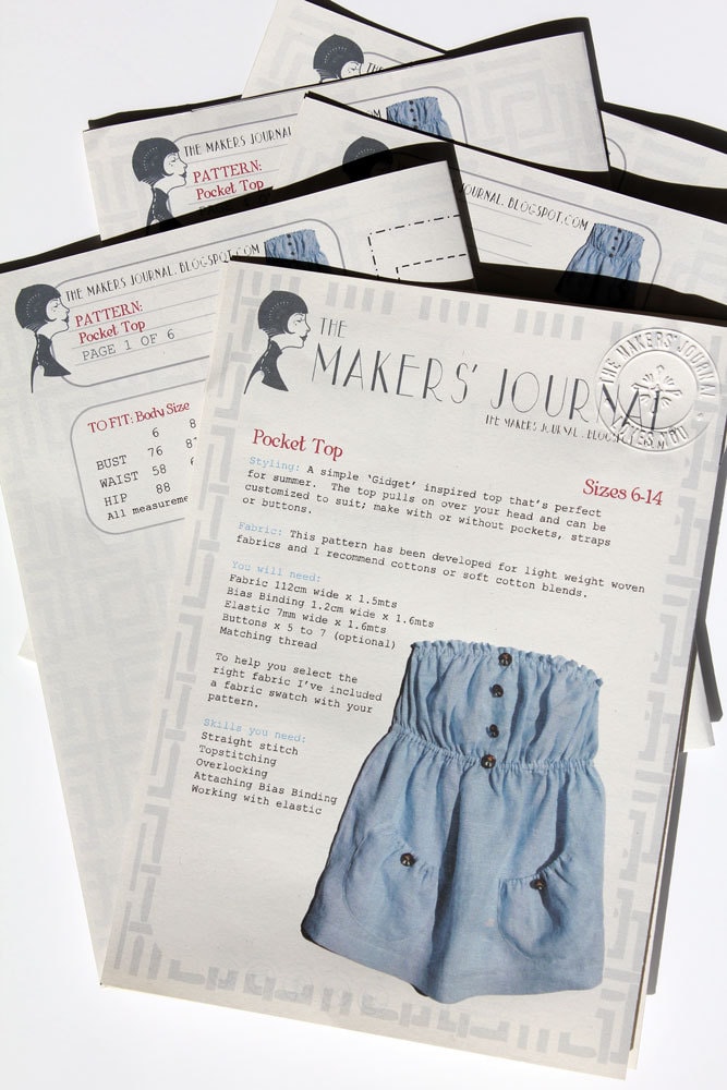 Casual Summer Top SEWING PATTERN Includes Instructions for Optional ...