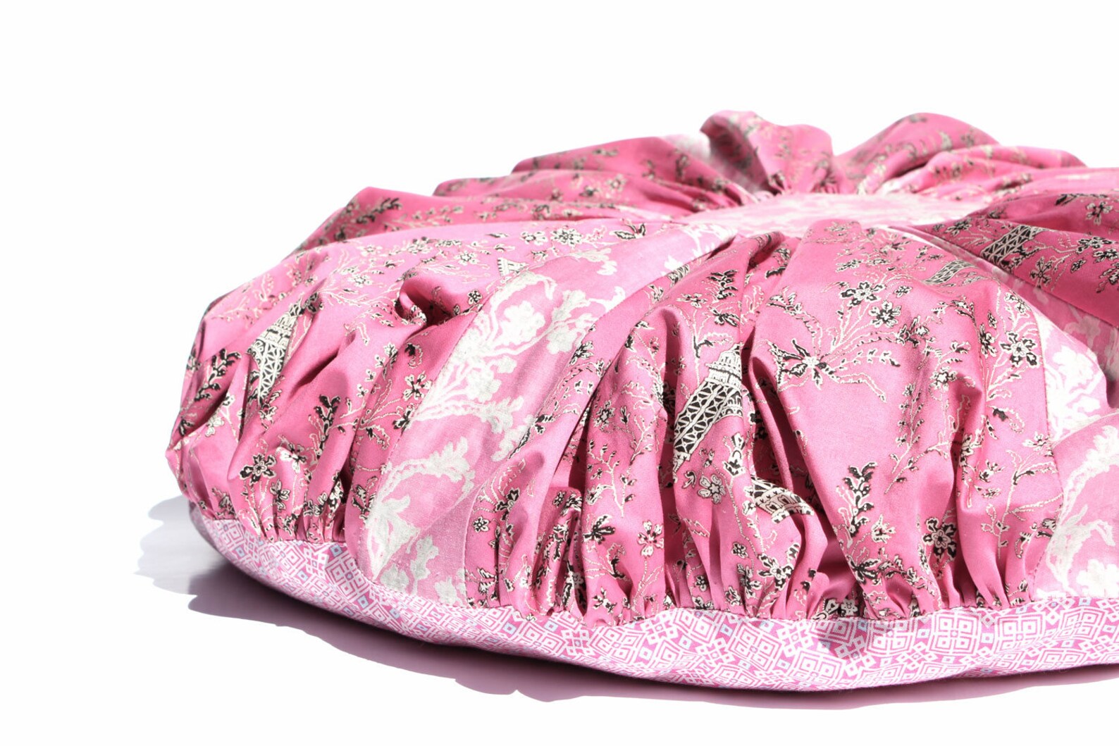 Retro Style Powder Puff Round Cushion Cover SEWING PATTERN With Pretty ...