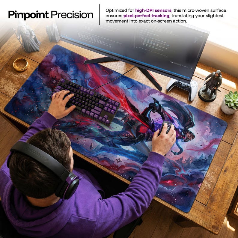 Shadow Akali Mouse Pad | Lol Desk Mat, League of Legends Assassin Gift ...