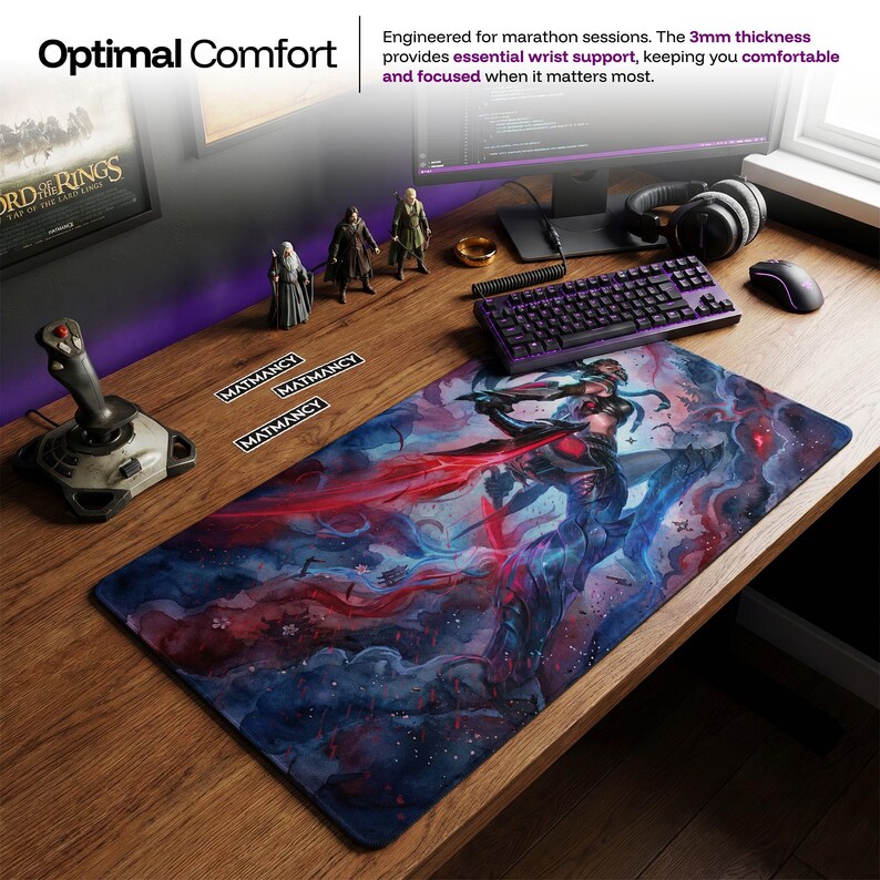Shadow Akali Mouse Pad | Lol Desk Mat, League of Legends Assassin Gift ...