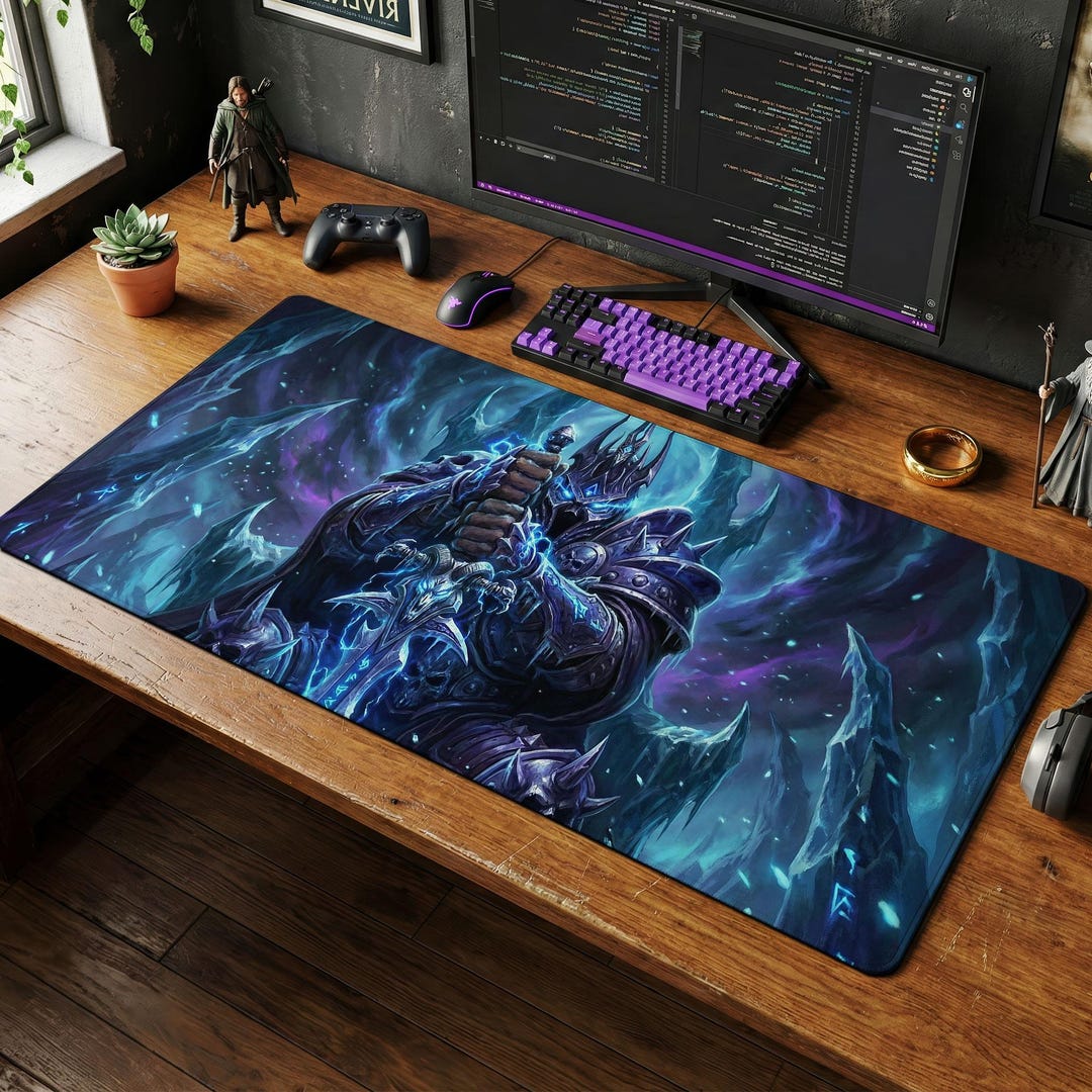 Lich King Desk Mat, World of Warcraft Frostmourne Gaming Mouse Pad ...