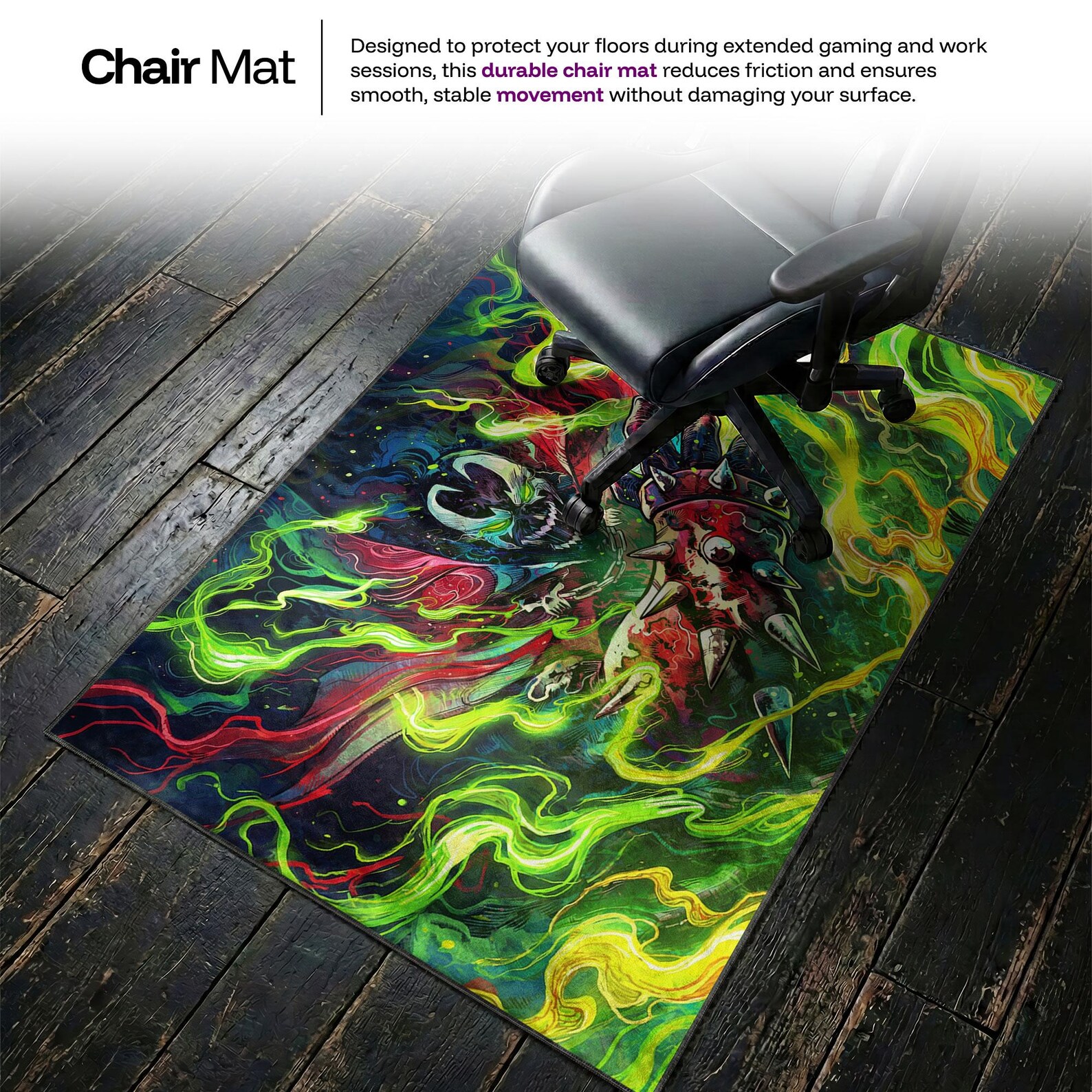 Tapete de mesa Spawn Neon Flames, Mousepad Gamer Dark Comic, Acessório ...