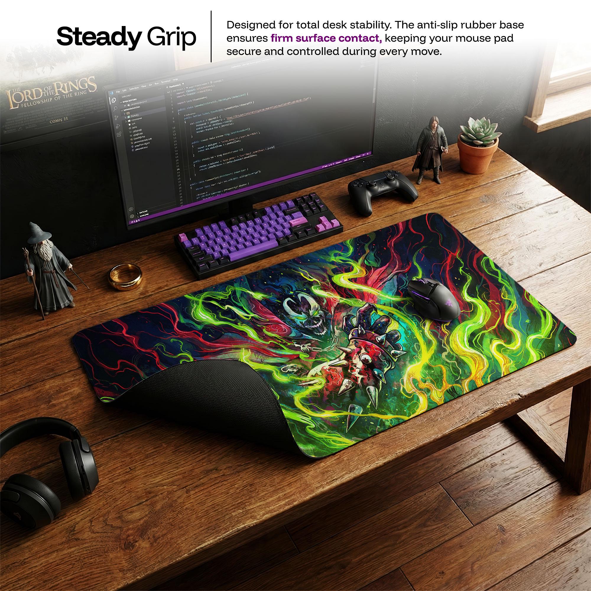 Tapete de mesa Spawn Neon Flames, Mousepad Gamer Dark Comic, Acessório ...