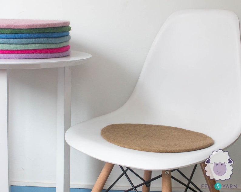 35cm Wool Felted Seat Pad Round Thick Chair Cushion for Felt - Etsy