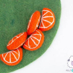 45 Pieces 5-6cm Wool Felt Lemon, Orange, and Lime Slices Wool Felted ...
