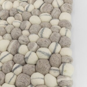 Stone Rug Wool Felt Rectangular Living Room Pebble Rug - Etsy