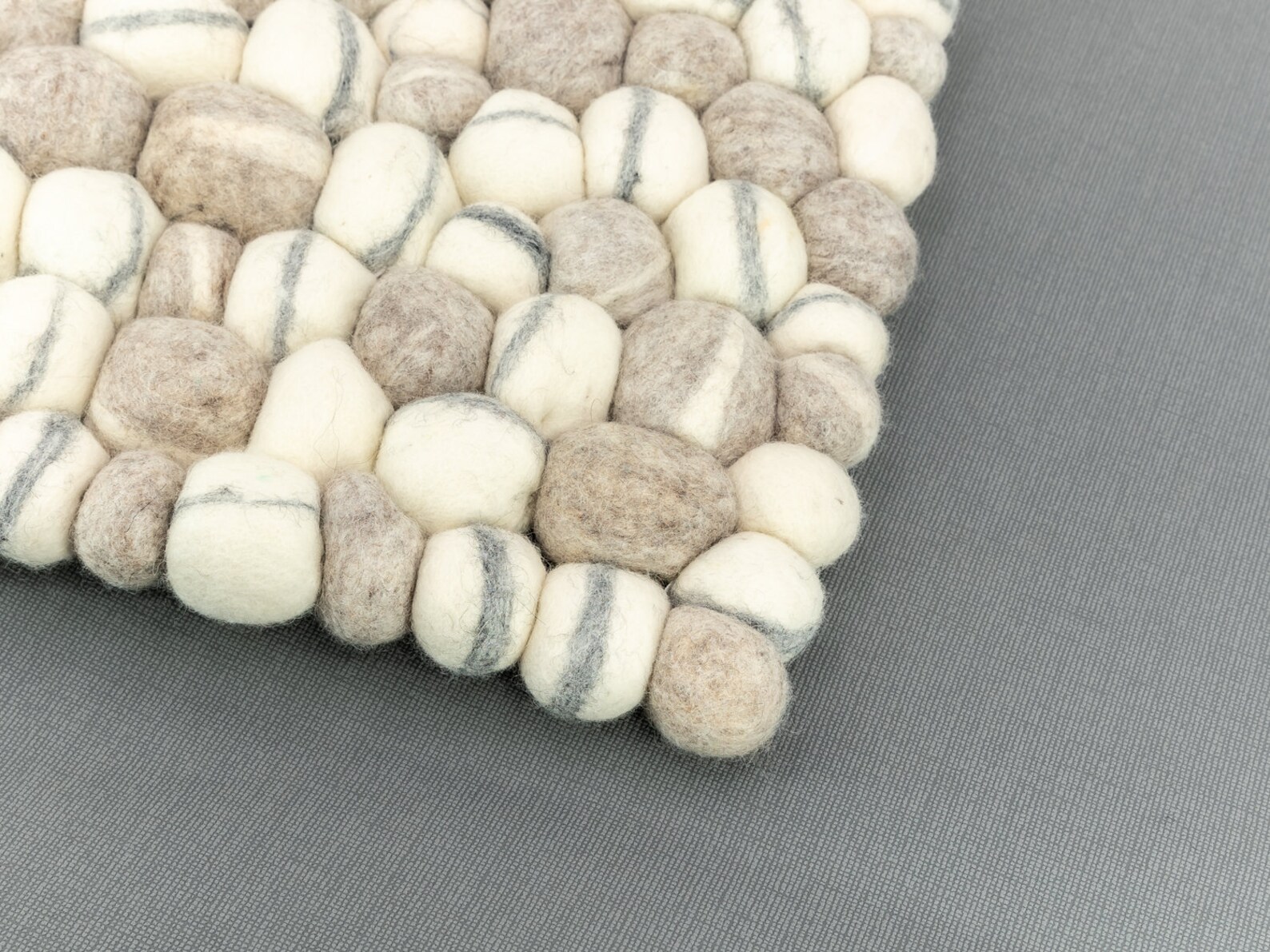 Stone Rug Wool Felt Rectangular Living Room Pebble Rug - Etsy
