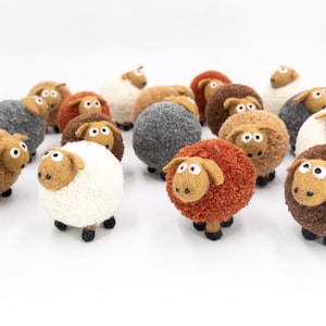 Handmade Wooly Felt Sheep Ornament | Xmas Tree Decoration | Hanging ...