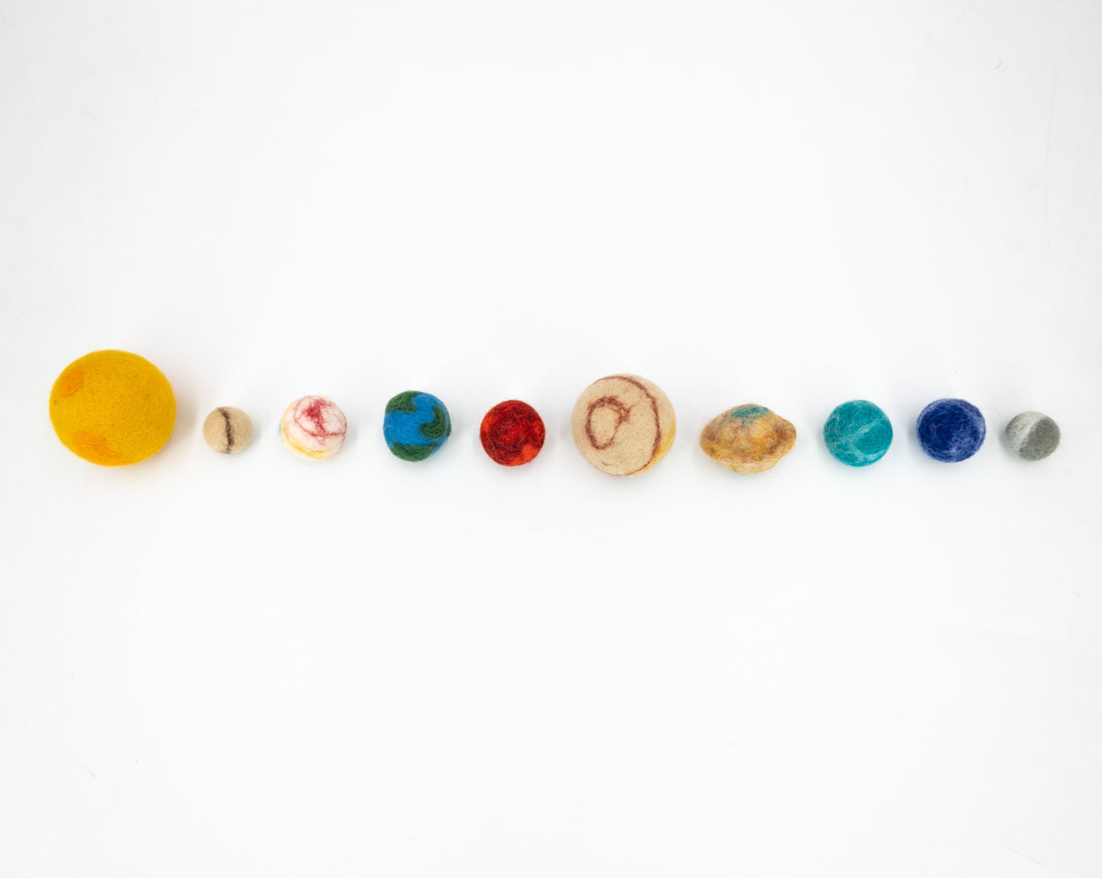 Galaxy Set Solar System Wool Felted Nine Planets and Sun Needle Space ...