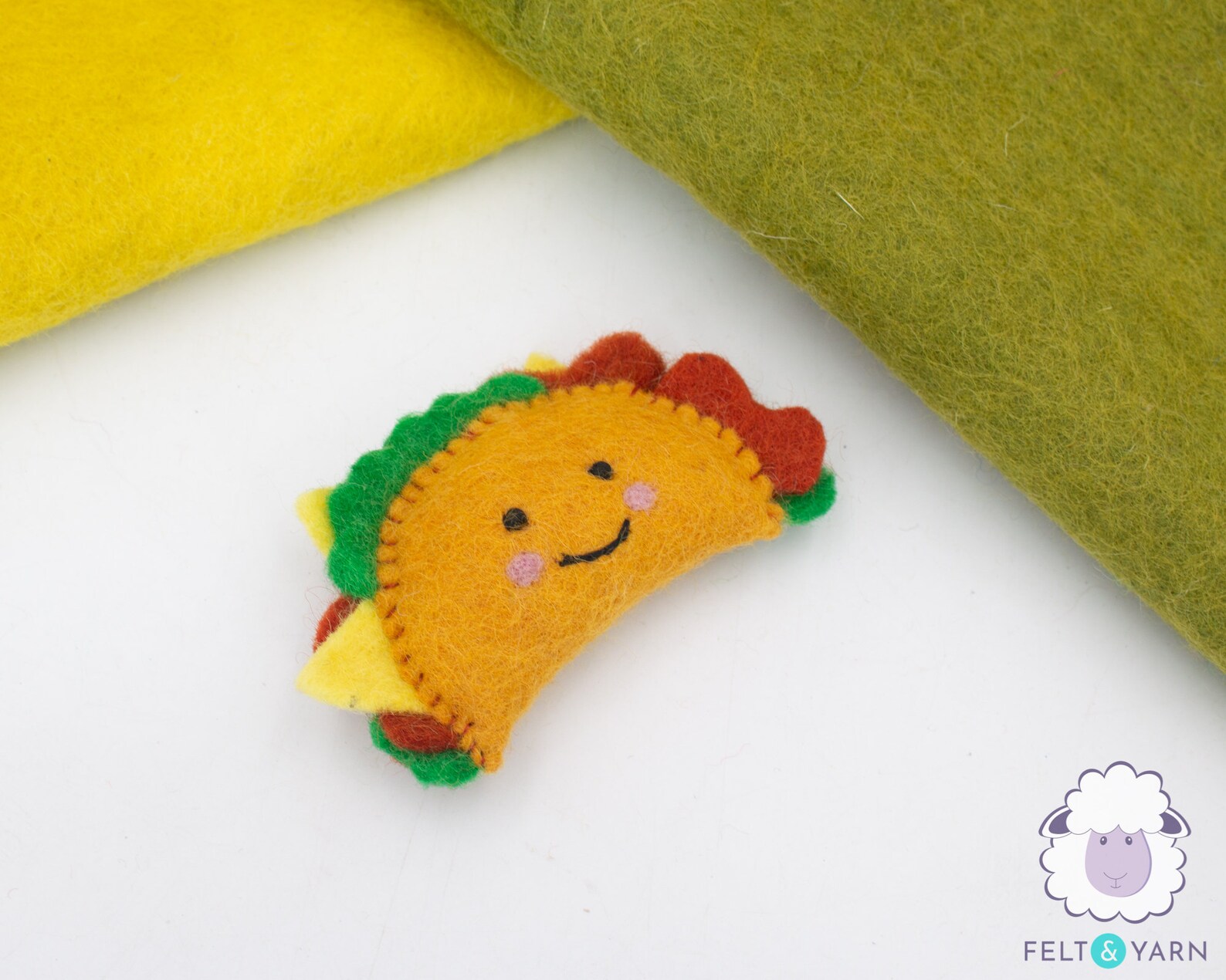 16 Pcs of 5 Cm Wool Felt Cute Tacos Hand Felted Food to | Etsy