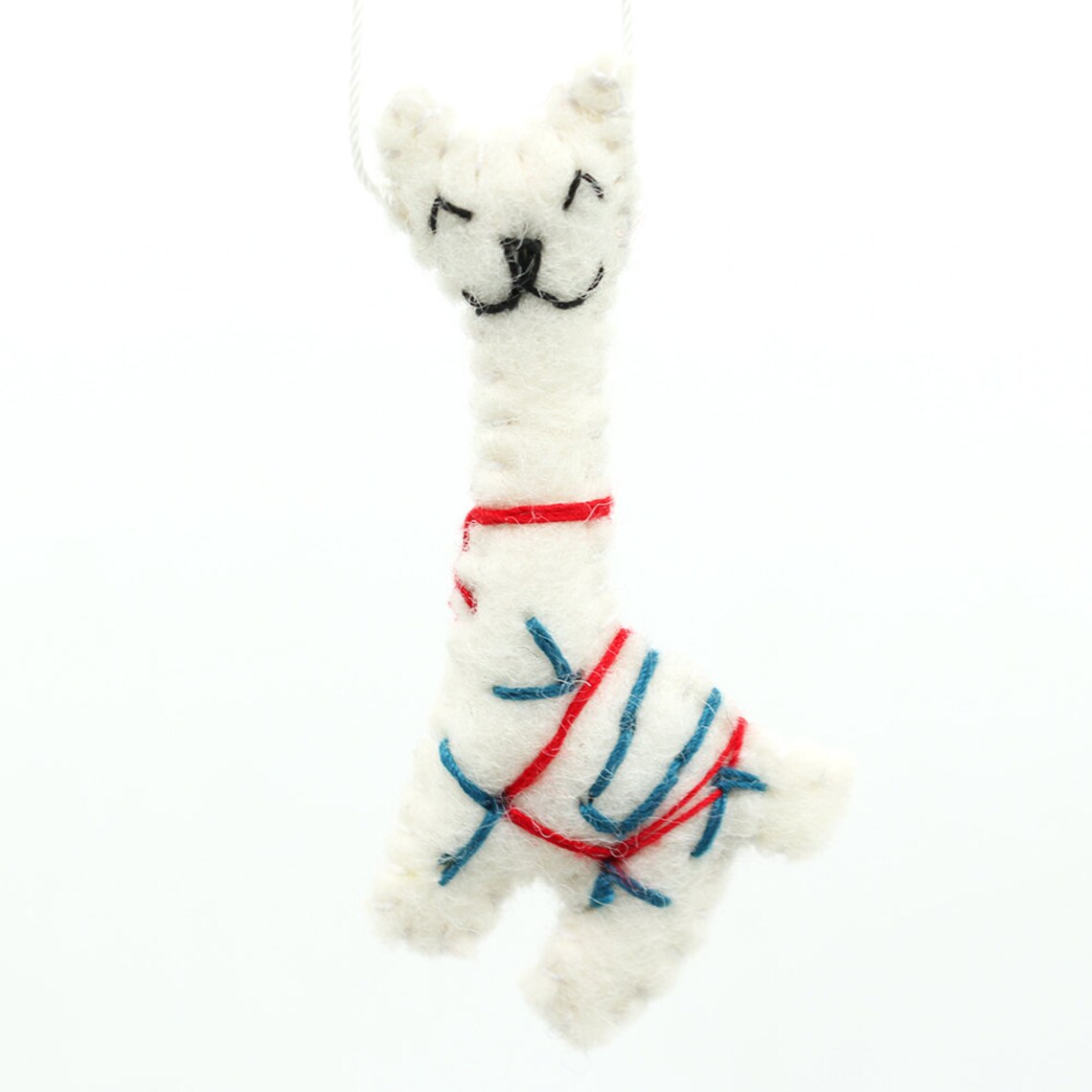 7cm Wool Felt White Llama With Long Neck Hand Felted - Etsy